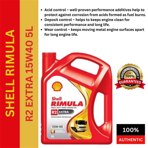 550044594 Shell Rimula R2 Extra 15w40 5 Litre Minyak Hitam Lori 100 Original Shell Malaysia