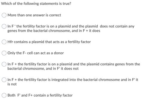 Solved Which Of The Following Statements Is True More Than