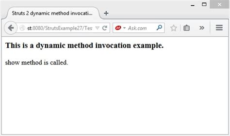 Struts2 Dynamic Method