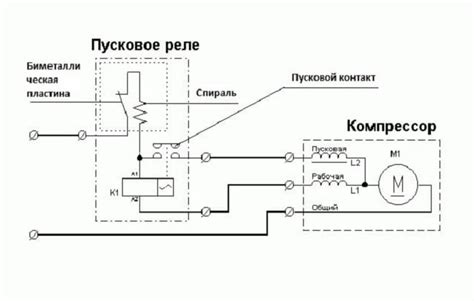 Схема подключения холодильного компрессора через пускатель