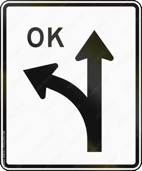 United States Mutcd Regulatory Road Sign Left Turn Allowed Stock
