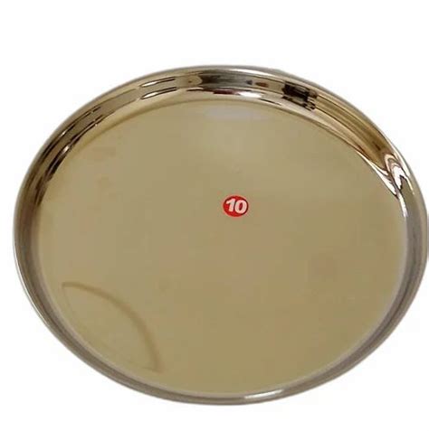 Mirror Finish Round Premium Quality Stainless Steel Dinner Plate For