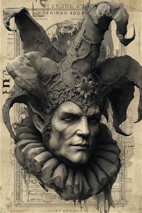 Medieval Royal Jester Carnevale Di Venezia Capelli Uomo Maschere