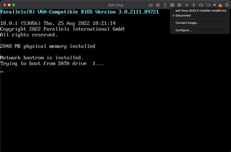 Need Help Installing Kali Os On Macbook Using Parallel Desktop Vm I Get Stuck After The Prompt