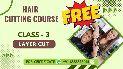 Class 3 Layer Cutting Course Online Hair Cutting Classes Youtube