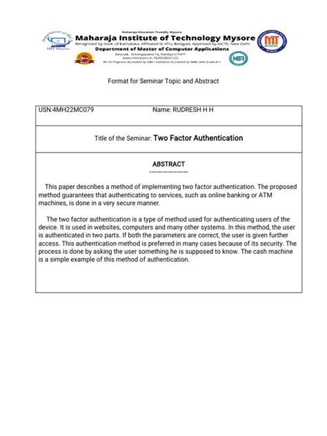 Two Factor Authentication Pdf Computers