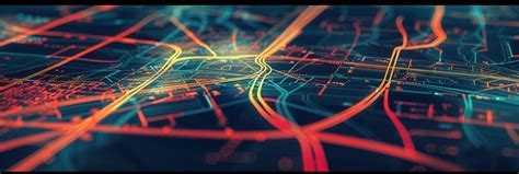 Colorful Abstract Lines Crisscross A Stylized Map Illustrating Connectivity And Direction For