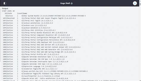 Gogo Shell Commands In Liferay 72 For Efficient Development