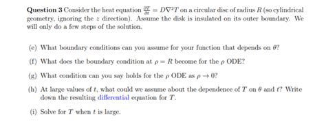 Solved Question 3 Consider The Heat Equation Dvt On A