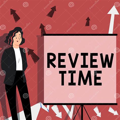 Sign Displaying Review Time Word Written On Situation Or System Its