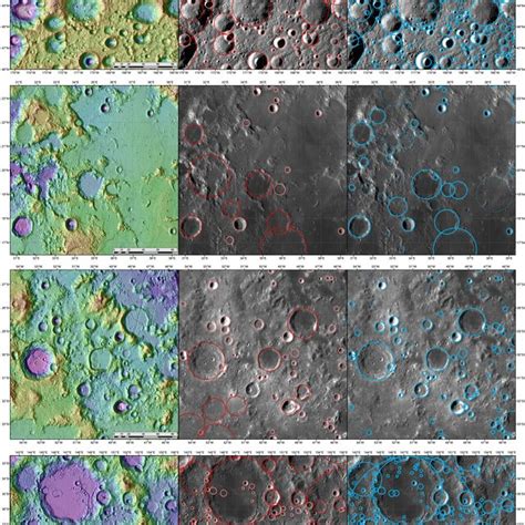 Example Regions Of The Lunar Maria Showing Outlines For All D ≥ 10 Km