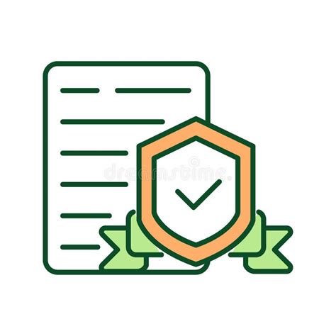 Permiso Legal Icono De Color Rgb Ilustración Del Vector Ilustración