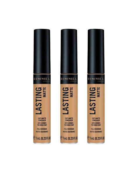 3 X Rimmel London Lasting Matte Concealer 7ml 035 Sun Beige Beige