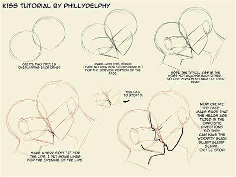 Kiss Tutorial 1 960x720 Kissing Drawing How To Draw Kissing Drawing