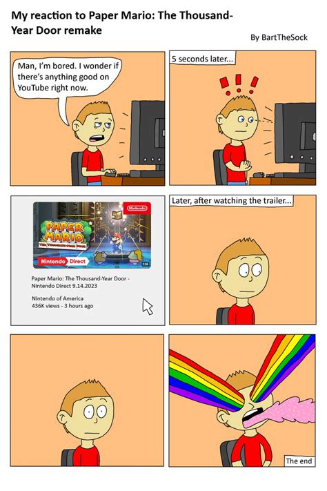 My Reaction To The Paper Mario Ttyd Remake By Bartthesock On Newgrounds