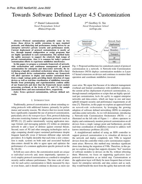Pdf Towards Software Defined Layer 45 Customization