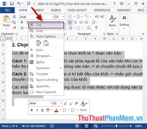 Select Blocks Of Text And Manipulate Blocks In Word