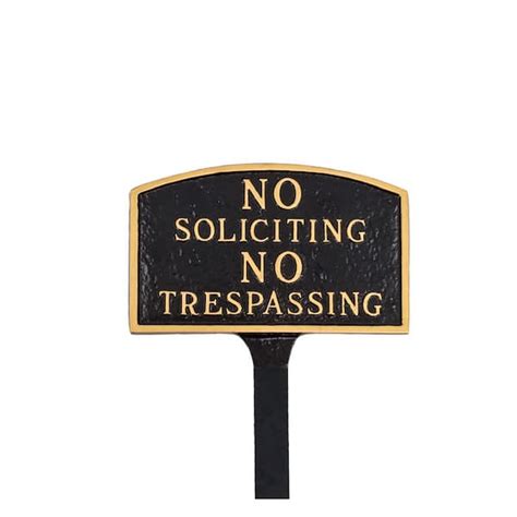 Montague Metal Products No Soliciting No Trespassing Arch Small