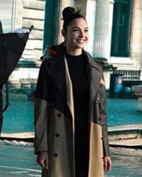 Gal Gadot Red Notice Trench Coat Gal Gadot Wool Trench Coat