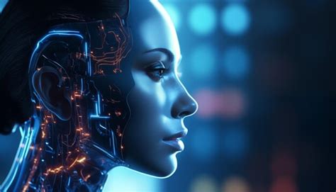 Premium Photo Closeup Portrait Of An Android Girl