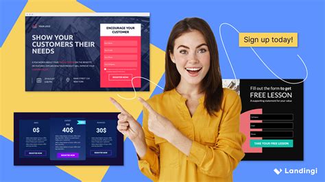 how to create a landing page for clients