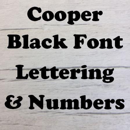 Cooper Black Letters Words And Names Alphanumeric Wooden Bases For