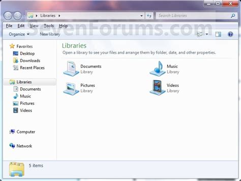 Library Hide Or Show In Navigation Pane Tutorials
