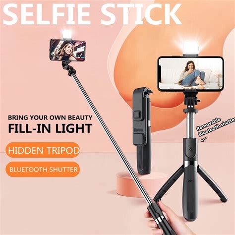 4 In 1 Multifunctional Selfie Stick 360° Rotation With Led Light