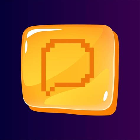 Speech Bubble Glossy Ui Button With Pixelated Icon Vector Art At Vecteezy