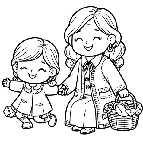 דף צביעה של סבתא ונכדה אונליין דפי צביעה אונליין יויו