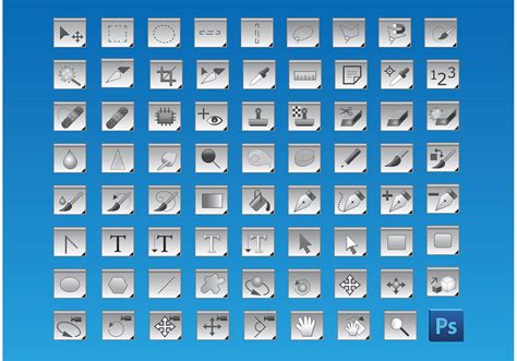Free Photoshop Tools Icons 63408 Vector Art At Vecteezy