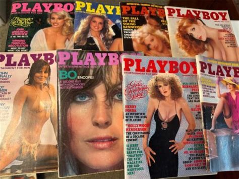 Playboy Magazine 1980s Lot 15 Different Issues With Centerfolds Lot 13