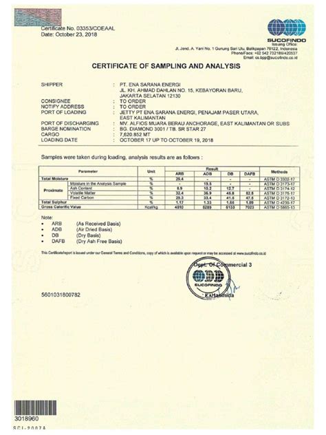 Contoh Analisis Lab Batubara Pdf