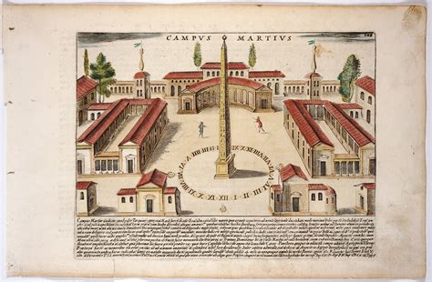 Authentic Vintage Antique Print | Campo Marzio, Rome, Italy Hand ...