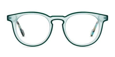 21247 Round Oval Wayfarer Green Eyeglasses Frames Leoptique