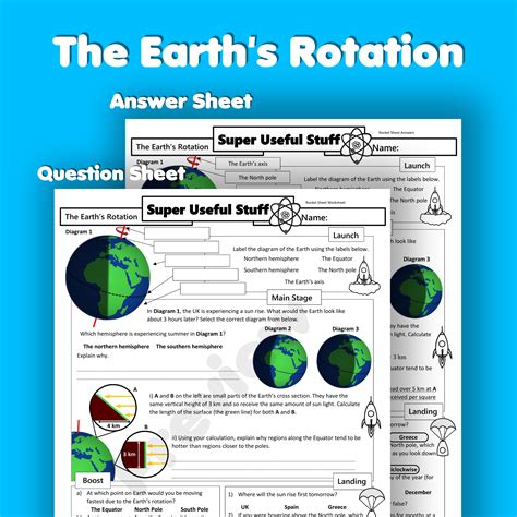 Rotation And Revolution Activity Sheets