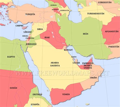 Mapa De Oriente Medio