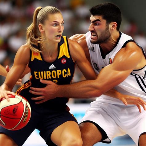 Male Vs Female In Basketball Match Ai Gene By Imaginsports On Deviantart