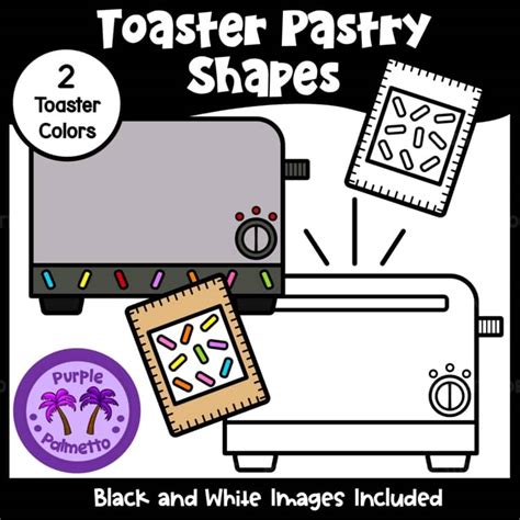 Toaster Pastry Shapes Clipart By Purple Palmetto Tpt