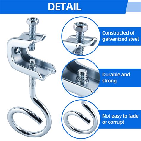 14 20 Steel Beam Clamps With Bridle Rings For Cable Support Tandefio