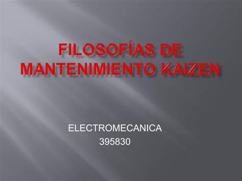 Kaizen Mantenimiento Ppt