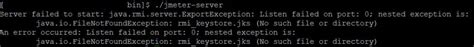 Server Failed To Startrverexportexception Jmeter