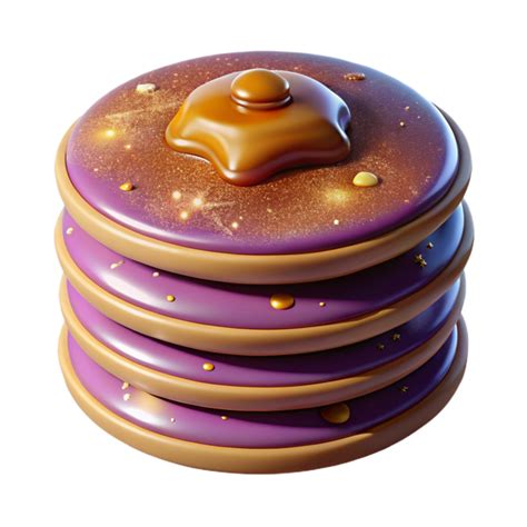 Vibrant Modern Stack Of Pancakes With Syrup Isolated Element Exclusive