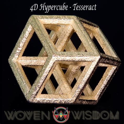 4d Hypercube Tesseract Woven Wisdom