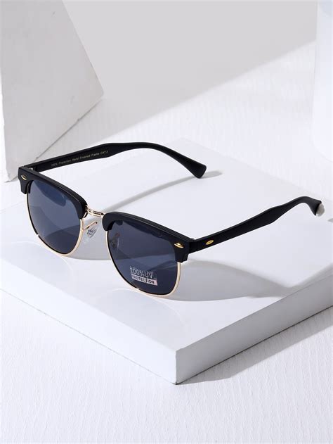 Men Metal Frame Sunglasses Glasses Fashion Eyeglass Cord Mens