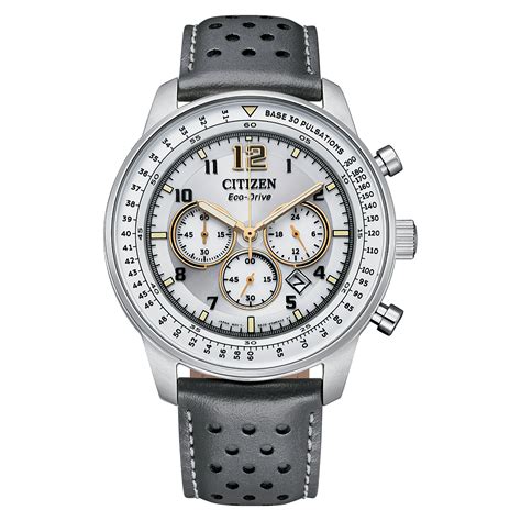Citizen Ca4500 24h Eco Drive Silver Dial Date Display Chronograph Mens