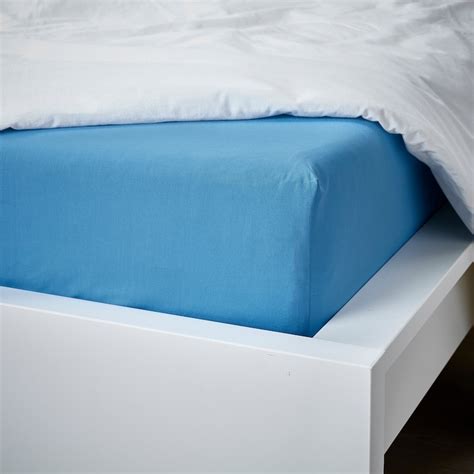 VÅrvial Fitted Sheet Blue 140x200 Cm Ikea
