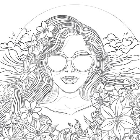 Adult Summer Coloring Pages 2025