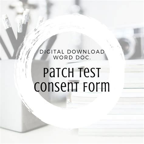 Patch Test Consent Form Microblading Permanent Makeup Tattoo Lash