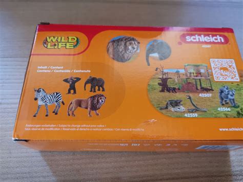 Schleich Wild Life 42387 Tierfigur Zebra Löwe Affe Elefant Neu Und